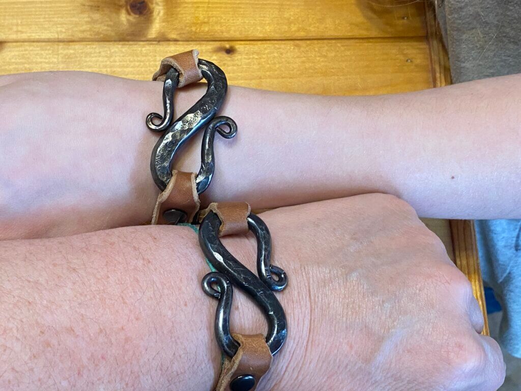HANDCRAFTED LEATHER/STEEL BRACELETS (LARGE) - Common Ground Alaska