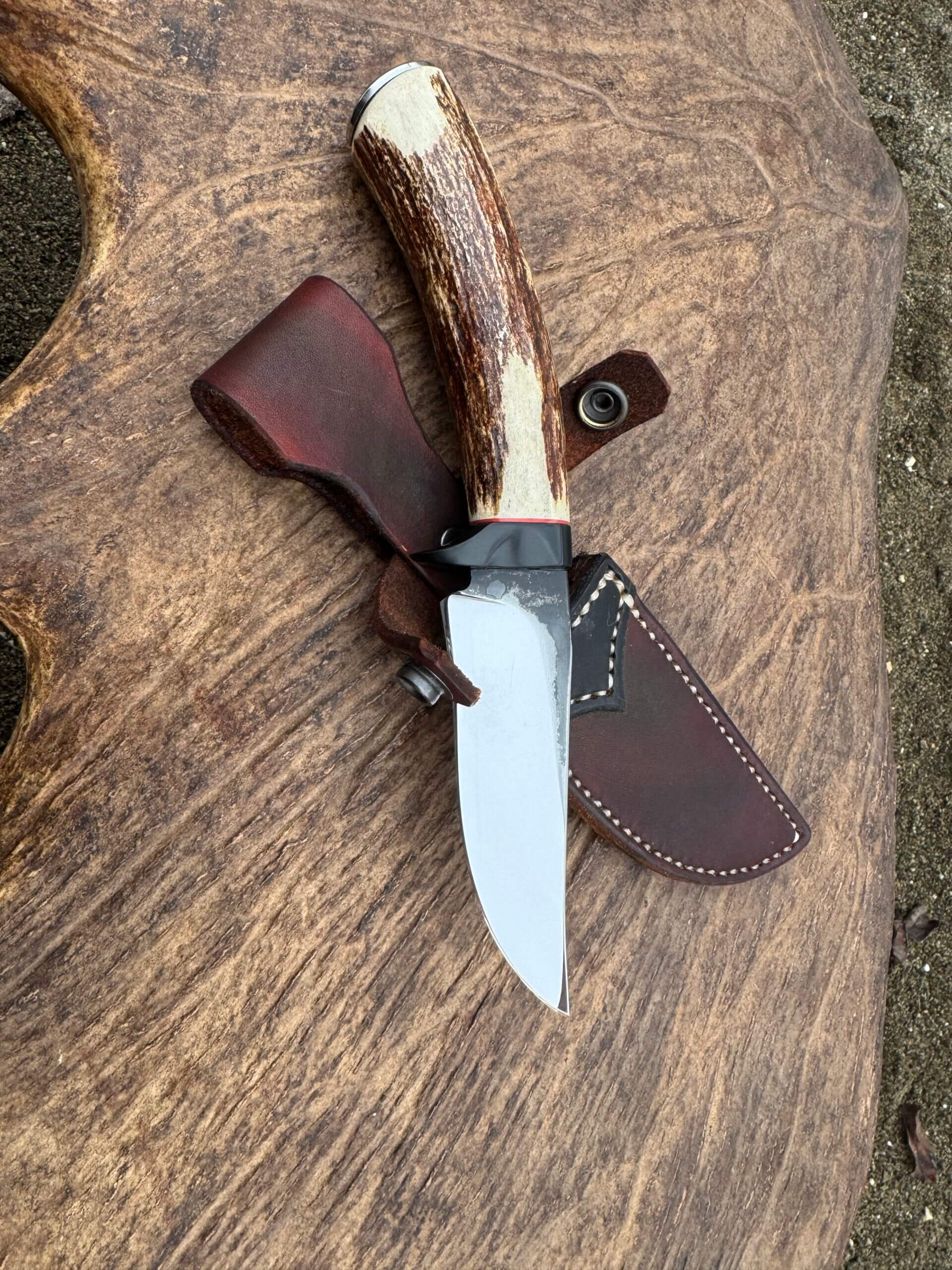 KNIK – Alaska Made Hand Forged Knife w/ Moose Antler Handle - Common ...