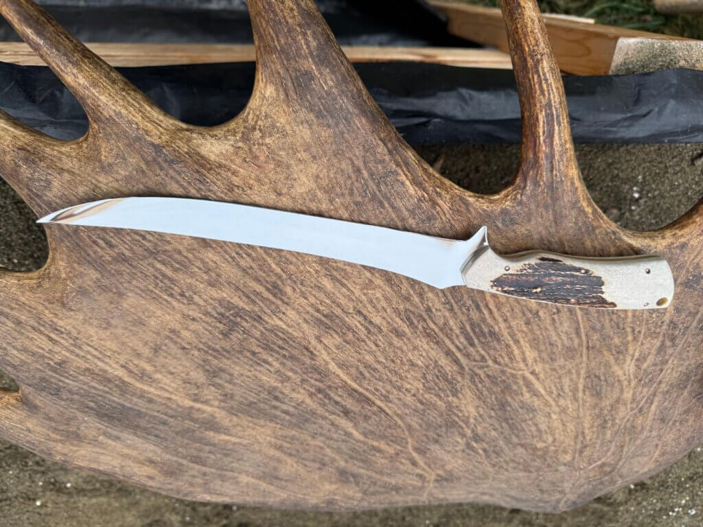 WILLOW – Alaska Made Hand Forged Fillet Knife Moose Antler Handle ...